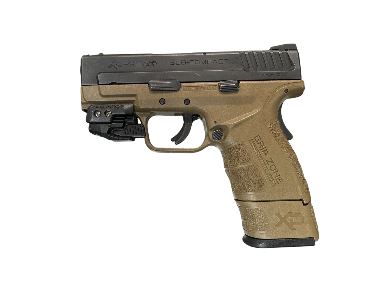 Springfield XD-45ACP Sub-Compact With Crimson Trace Green Laser ...